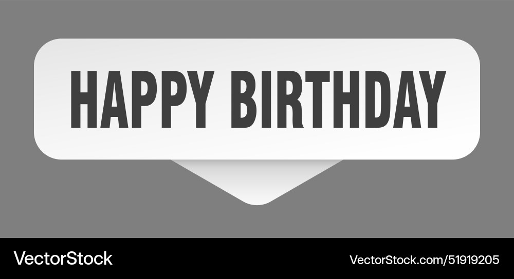 Happy birthday sticker sign Royalty Free Vector Image