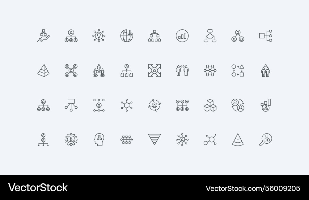 Hierarchy organizational structure of company in Vector Image