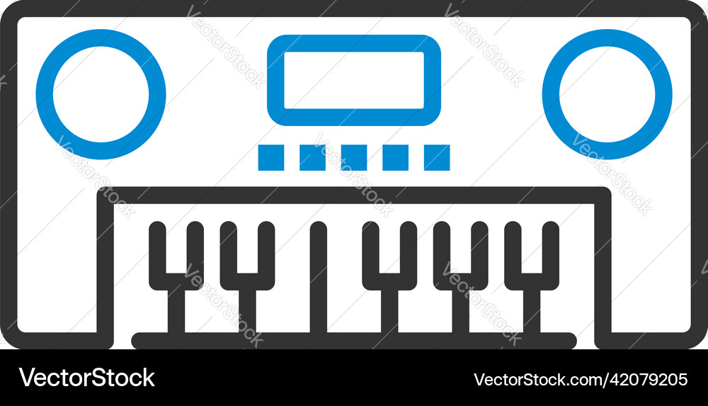Music synthesizer icon Royalty Free Vector Image