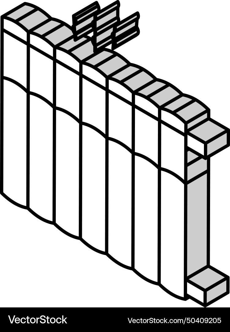 Radiator isometric icon Royalty Free Vector Image