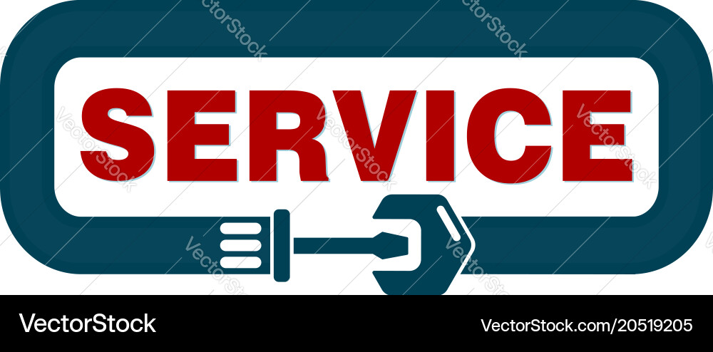 Service sign Royalty Free Vector Image - VectorStock
