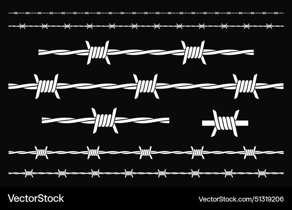 Barbed wire Royalty Free Vector Image - VectorStock