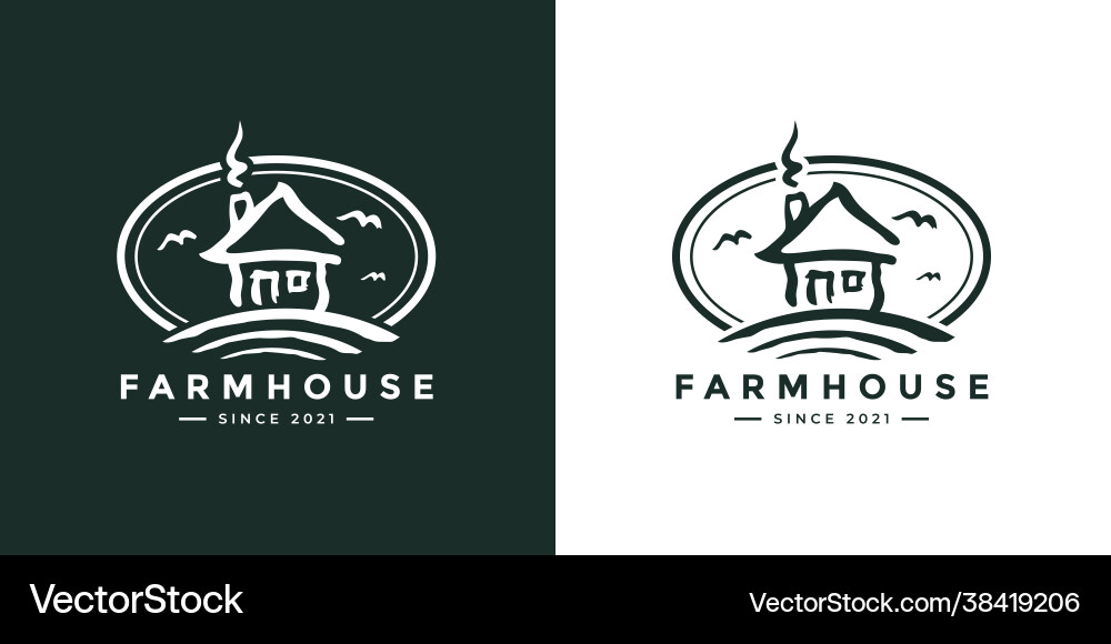 Farmhouse logo icon Royalty Free Vector Image - VectorStock