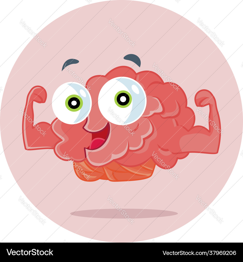 Healthy Brain Cartoon Royalty Free Vector Image