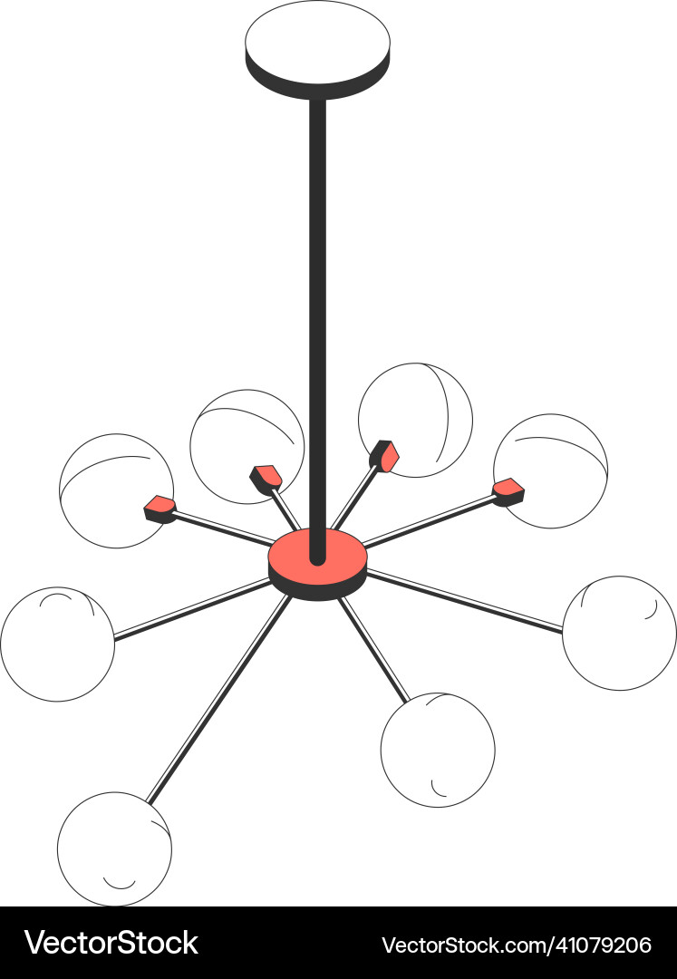 Modern Chandelier Icon Royalty Free Vector Image