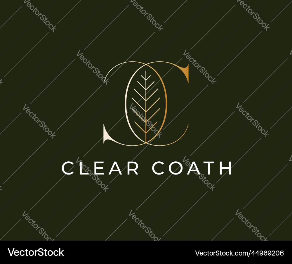 Simple elegance letter cc logo design template Vector Image