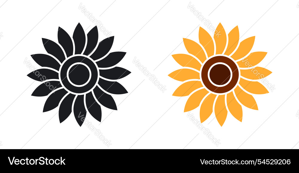 Sunflower icon Royalty Free Vector Image - VectorStock