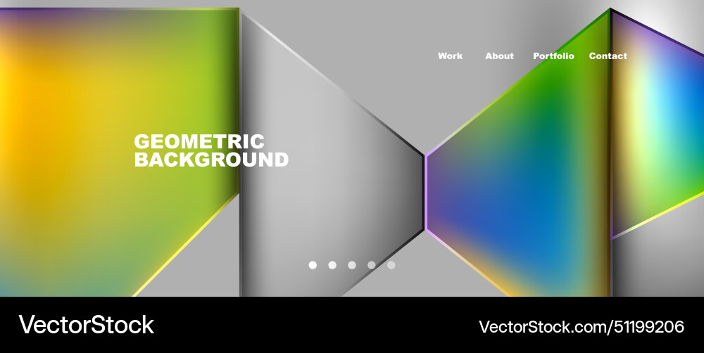 Symmetrical geometric pattern with a rainbow Vector Image