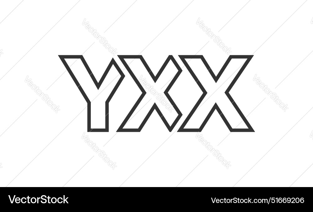 Yxx Logo Design Vorlage mit stark und modern Vektorbild