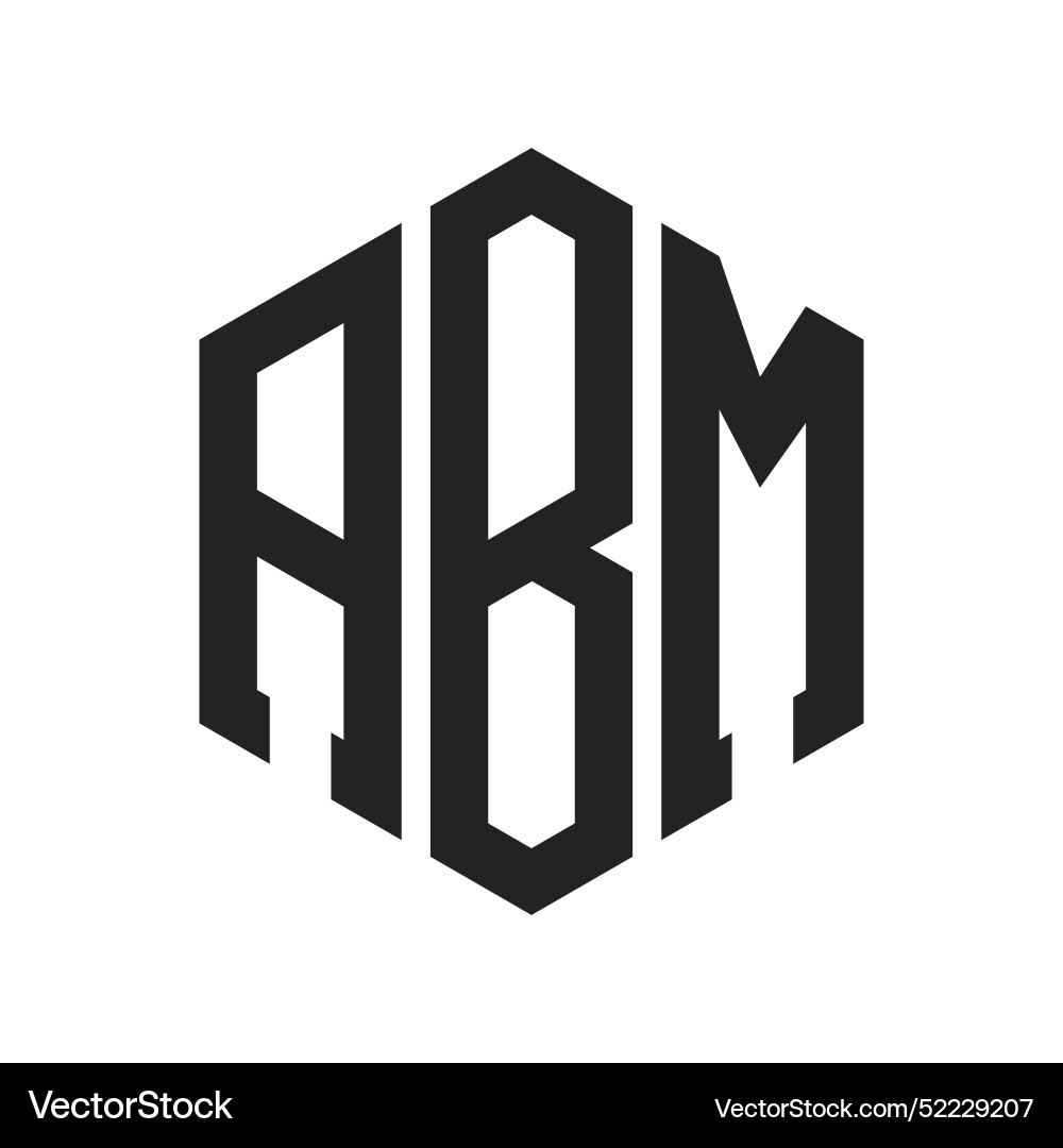 Abm logo design initial letter monogram Royalty Free Vector