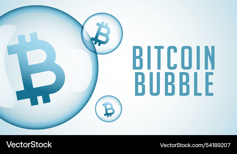 Bitcoin cryptocurrency bubble speculation concept Vector Image