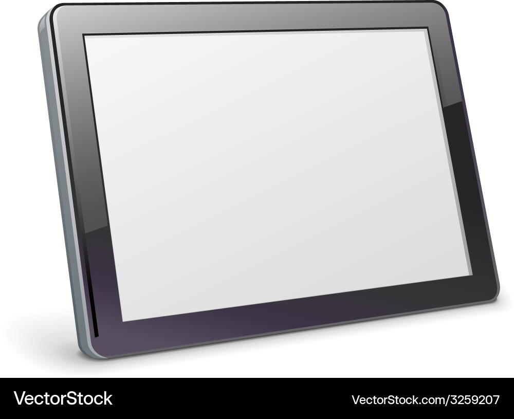 Blank tablet Royalty Free Vector Image - VectorStock