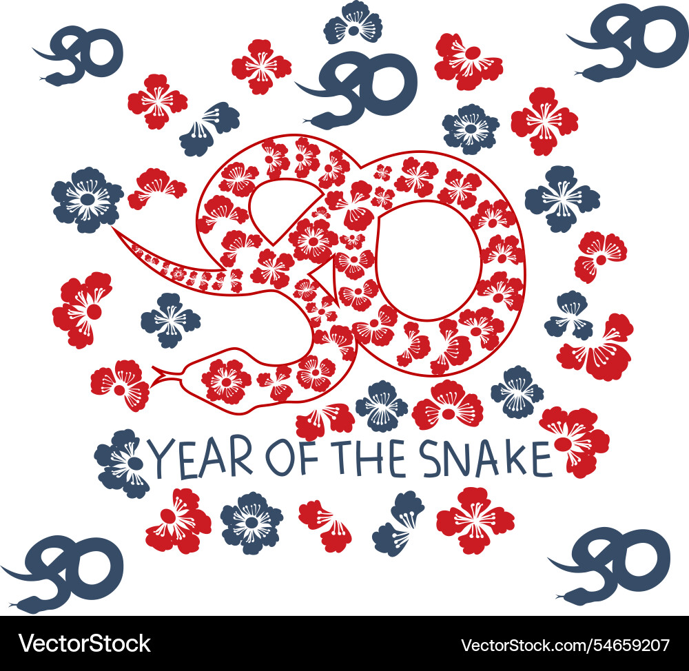 Chinese snake new year Royalty Free Vector Image