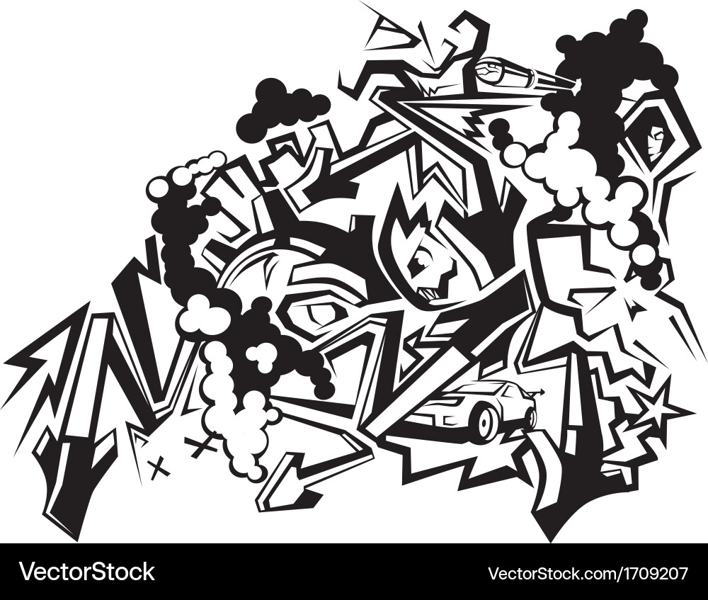 Dynamic Graffiti Arrows Royalty Free Vector Image