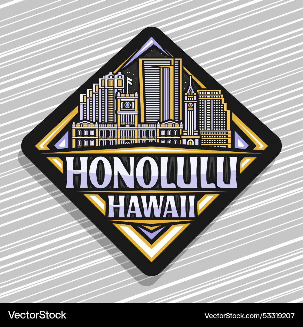 Logo for honolulu Royalty Free Vector Image - VectorStock