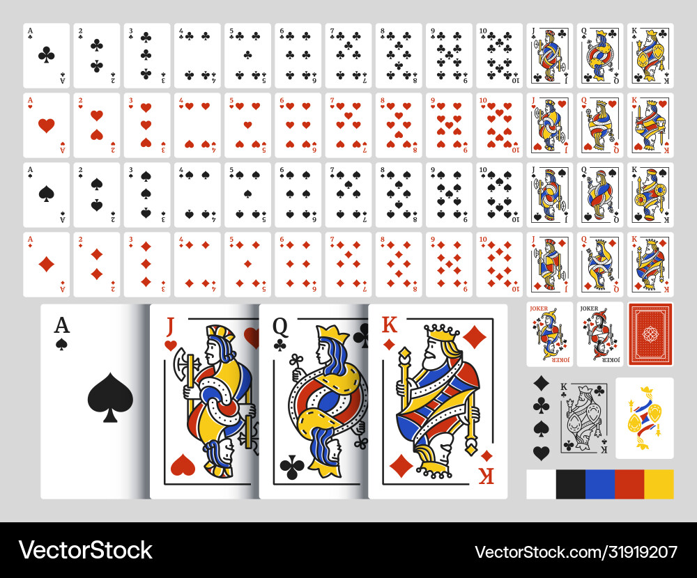 Modern Playing Card Set Royalty Free Vector Image