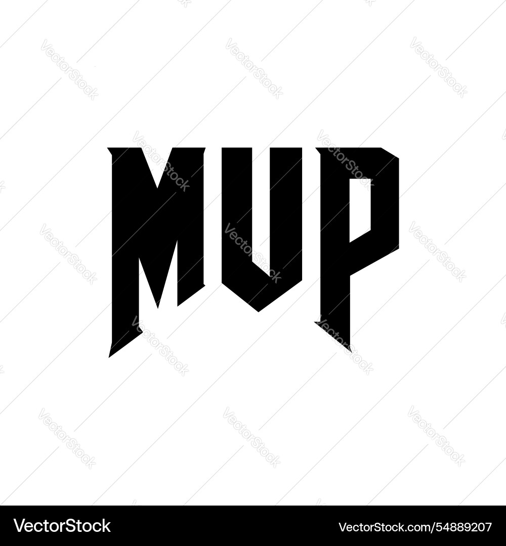 Mup letter logo design for technology company Vector Image