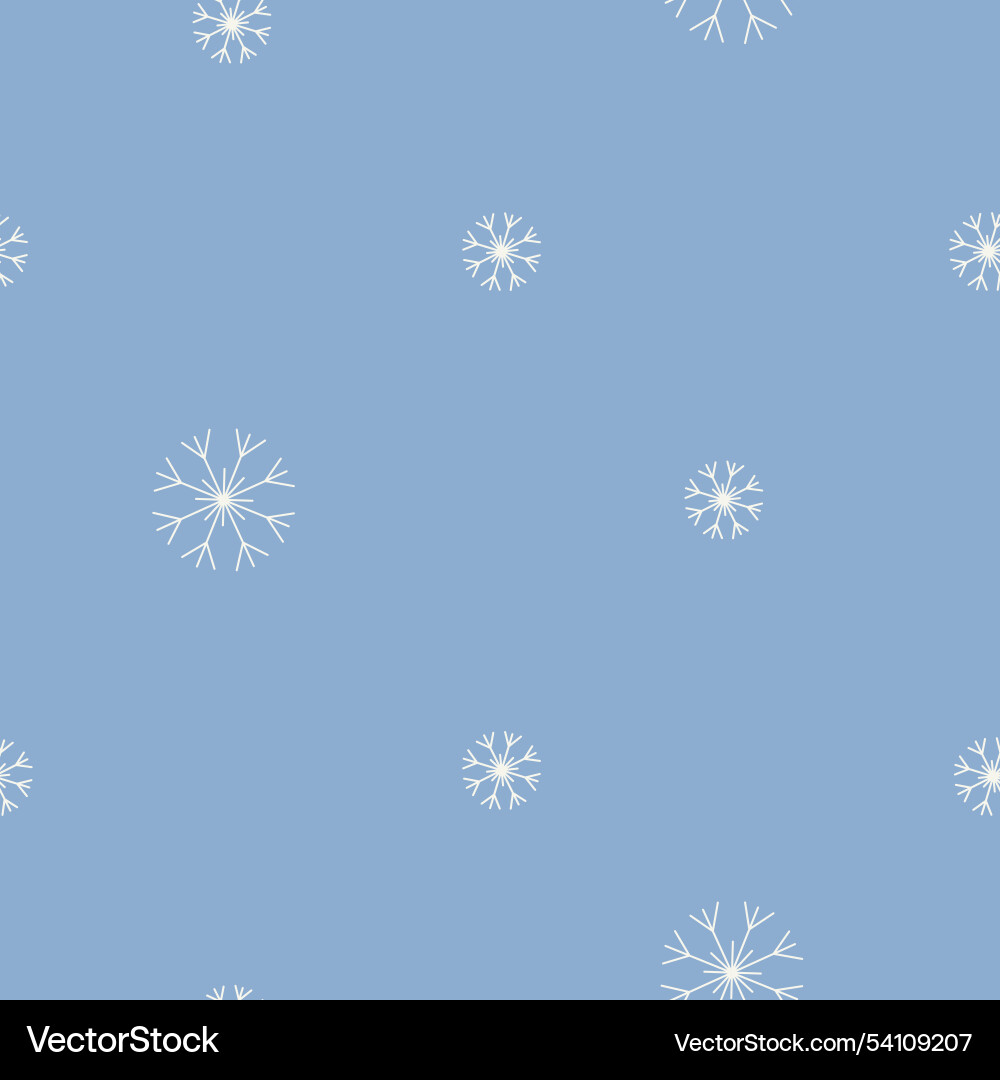 Snowflakes seamless pattern white Royalty Free Vector Image