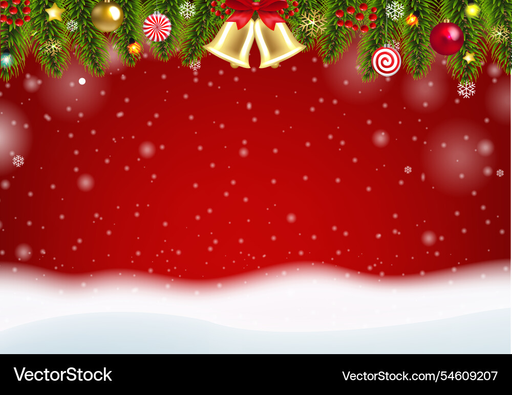 Winter christmas banner and snowfall border – Royalty-Free Vector ...