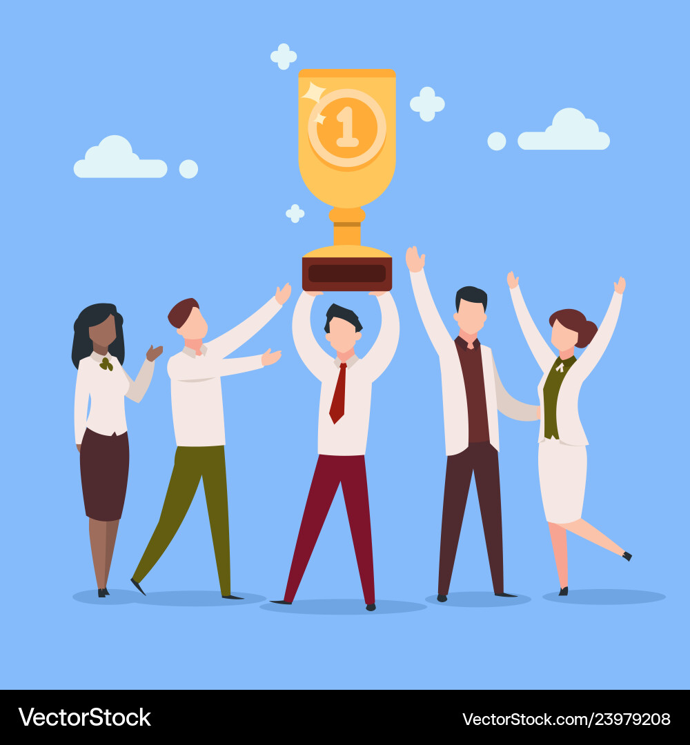 Cartoon Workplace Awards - Employee Recognition Vector Image
