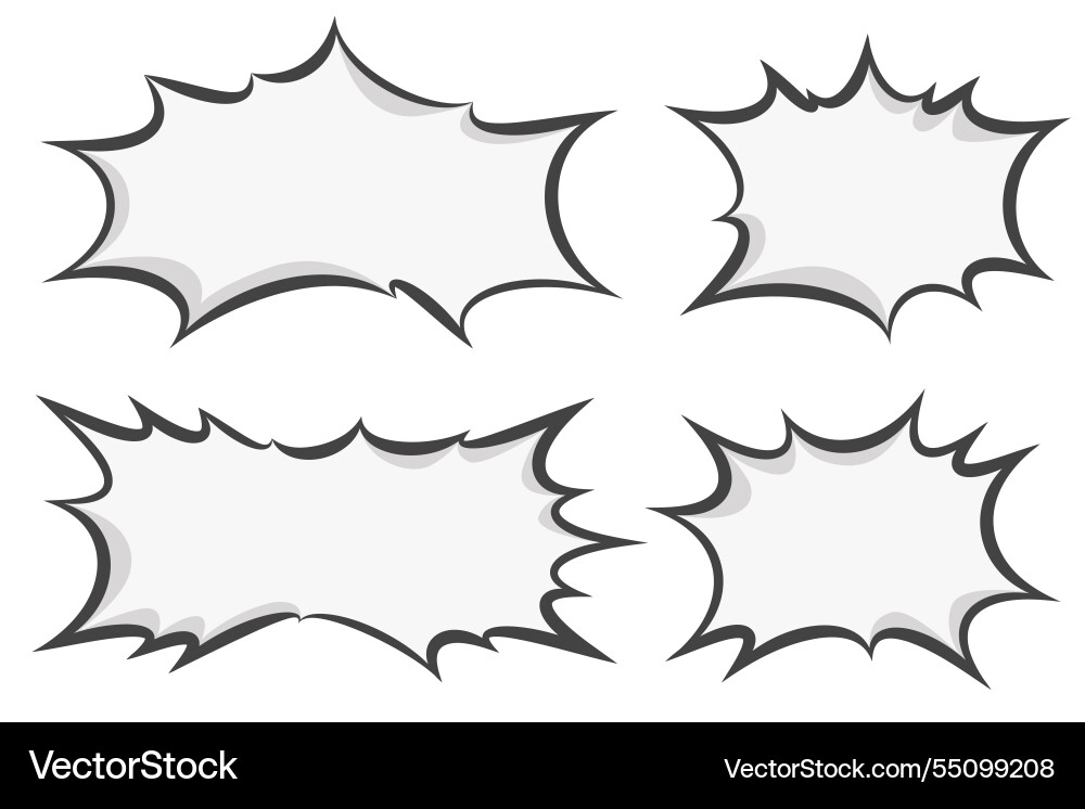 Comic speech bubble cartoon manga frame Royalty Free Vector