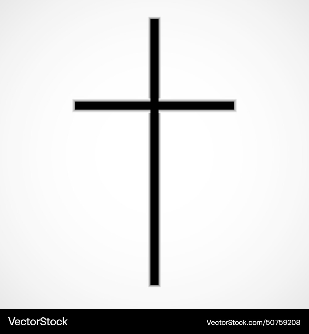 Cross christian and catholic symbol Royalty Free Vector