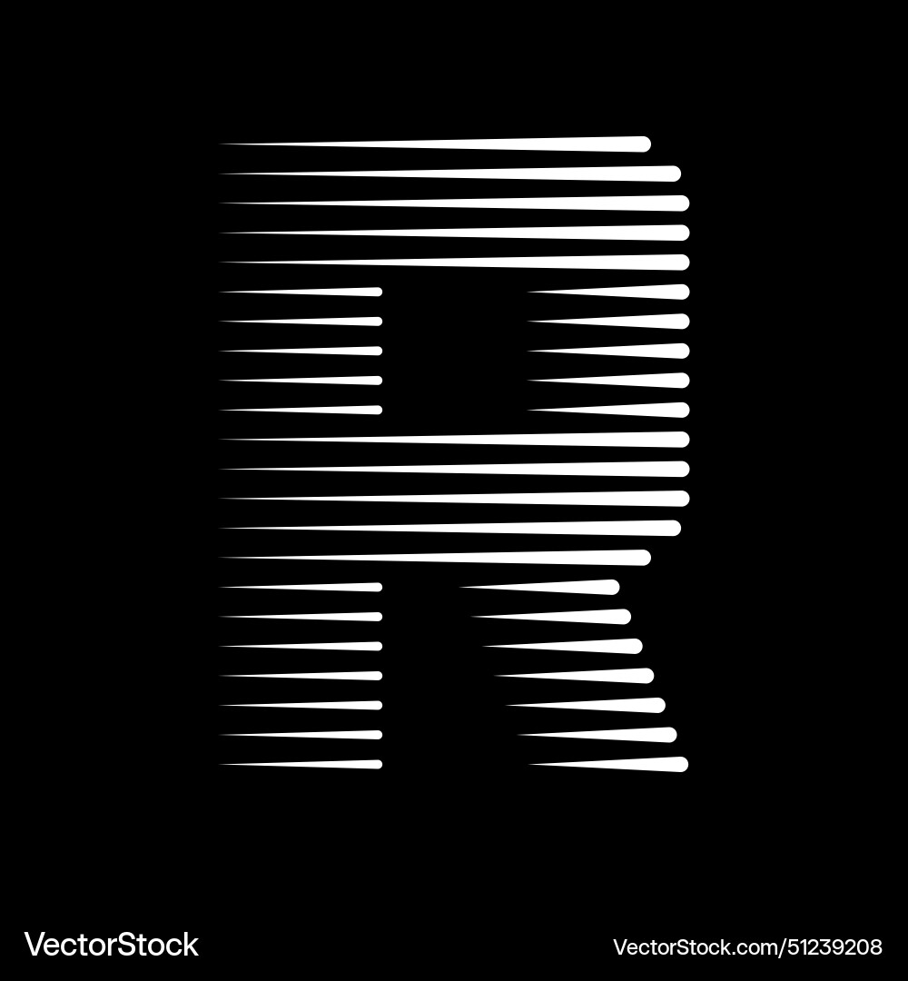 R letter lines logo icon Royalty Free Vector Image
