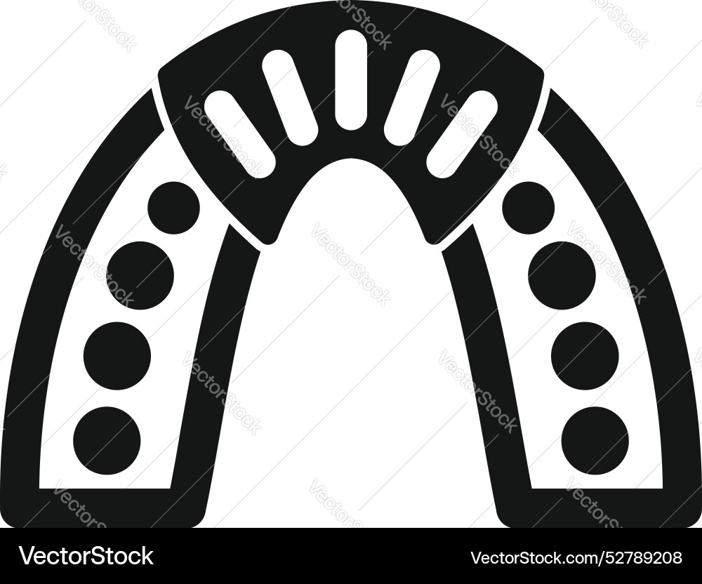 Removable retainer holding teeth alignment after Vector Image