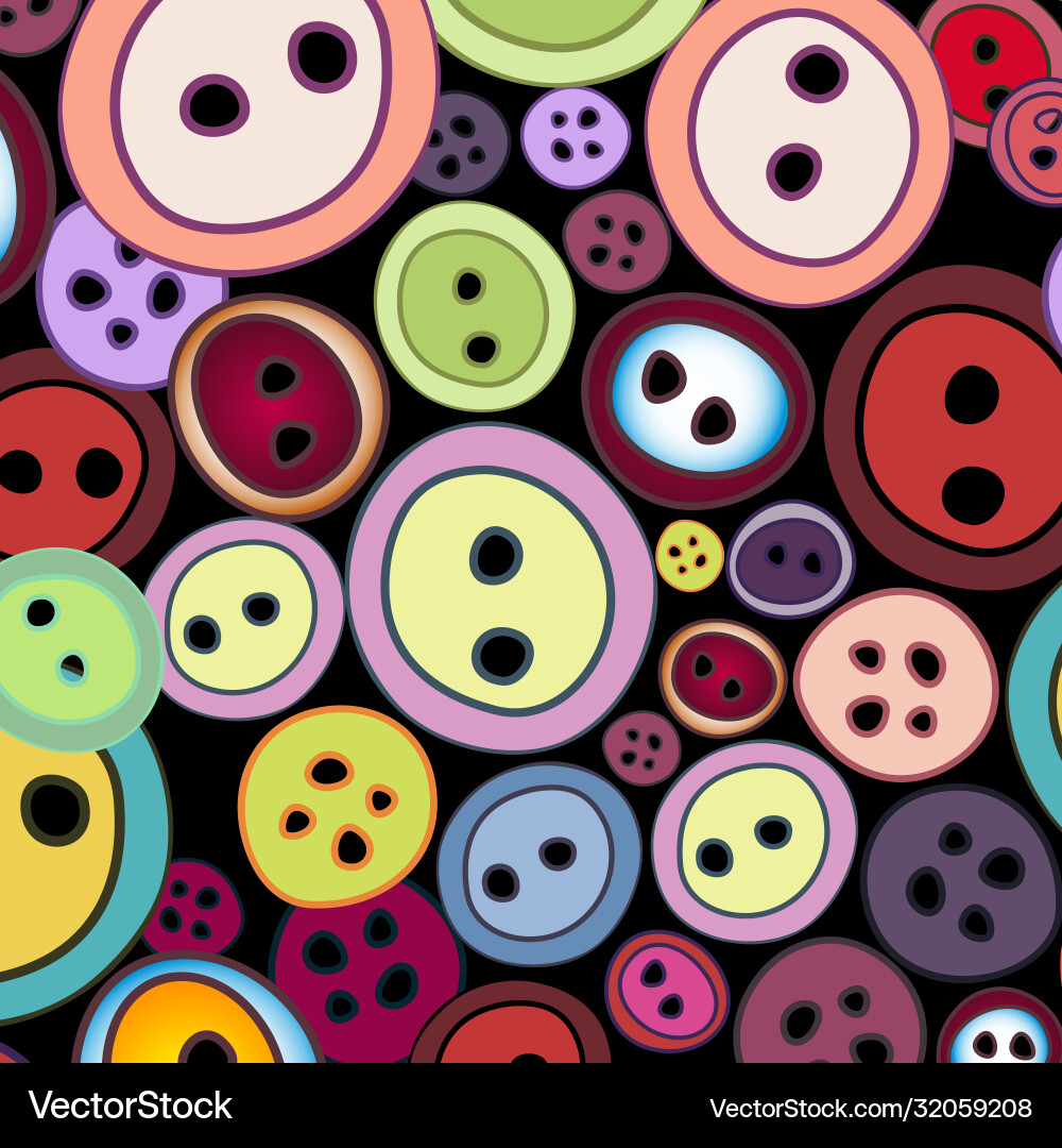 Set realistic clothing buttons Royalty Free Vector Image