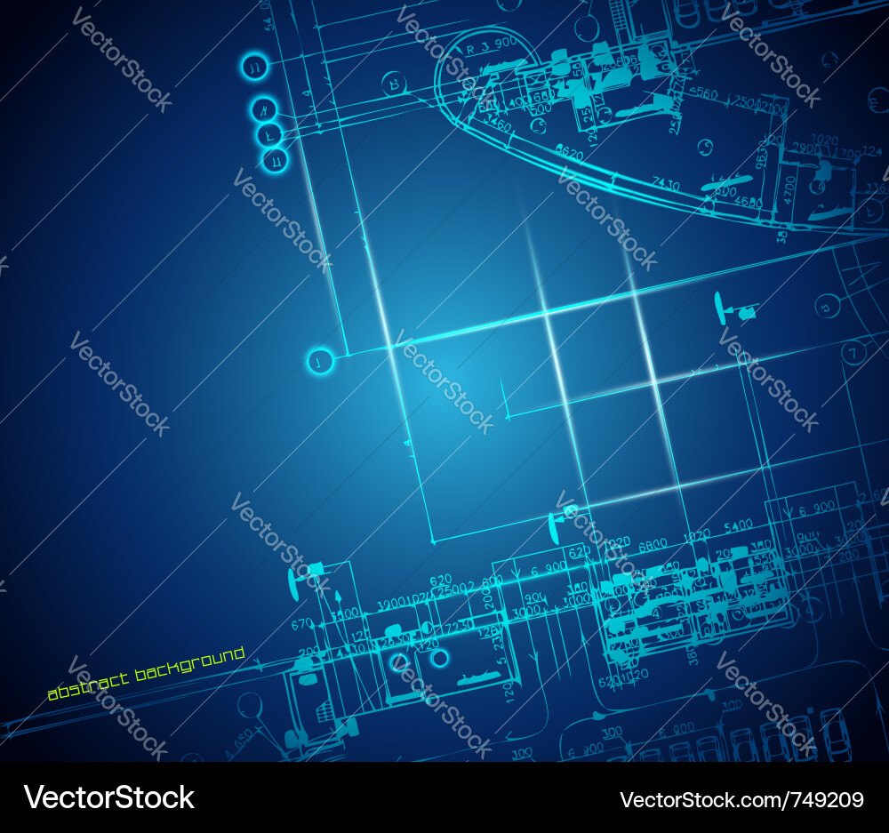 Architectural blueprint Royalty Free Vector Image