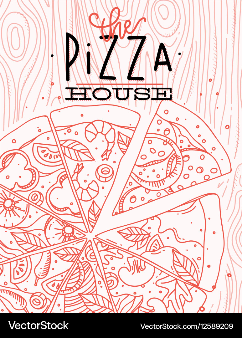 Retro Pizza Poster Royalty Free Vector Image - VectorStock