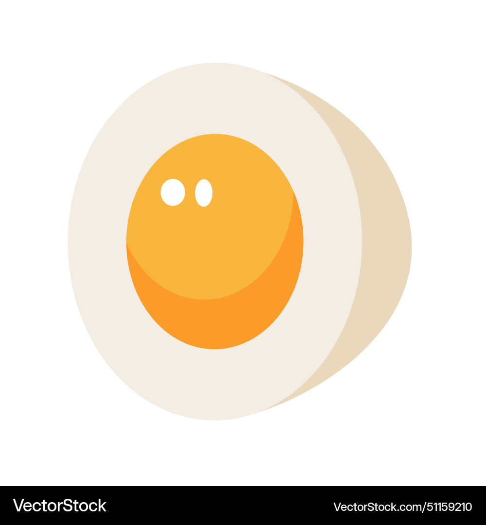 Boiled egg slice Royalty Free Vector Image - VectorStock