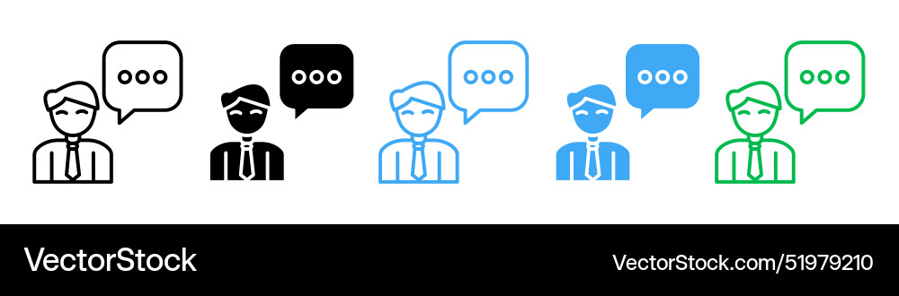 Consultation and client support icons showcasing Vector Image