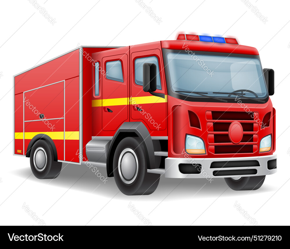 Fire engine automobile car vehicle Royalty Free Vector Image