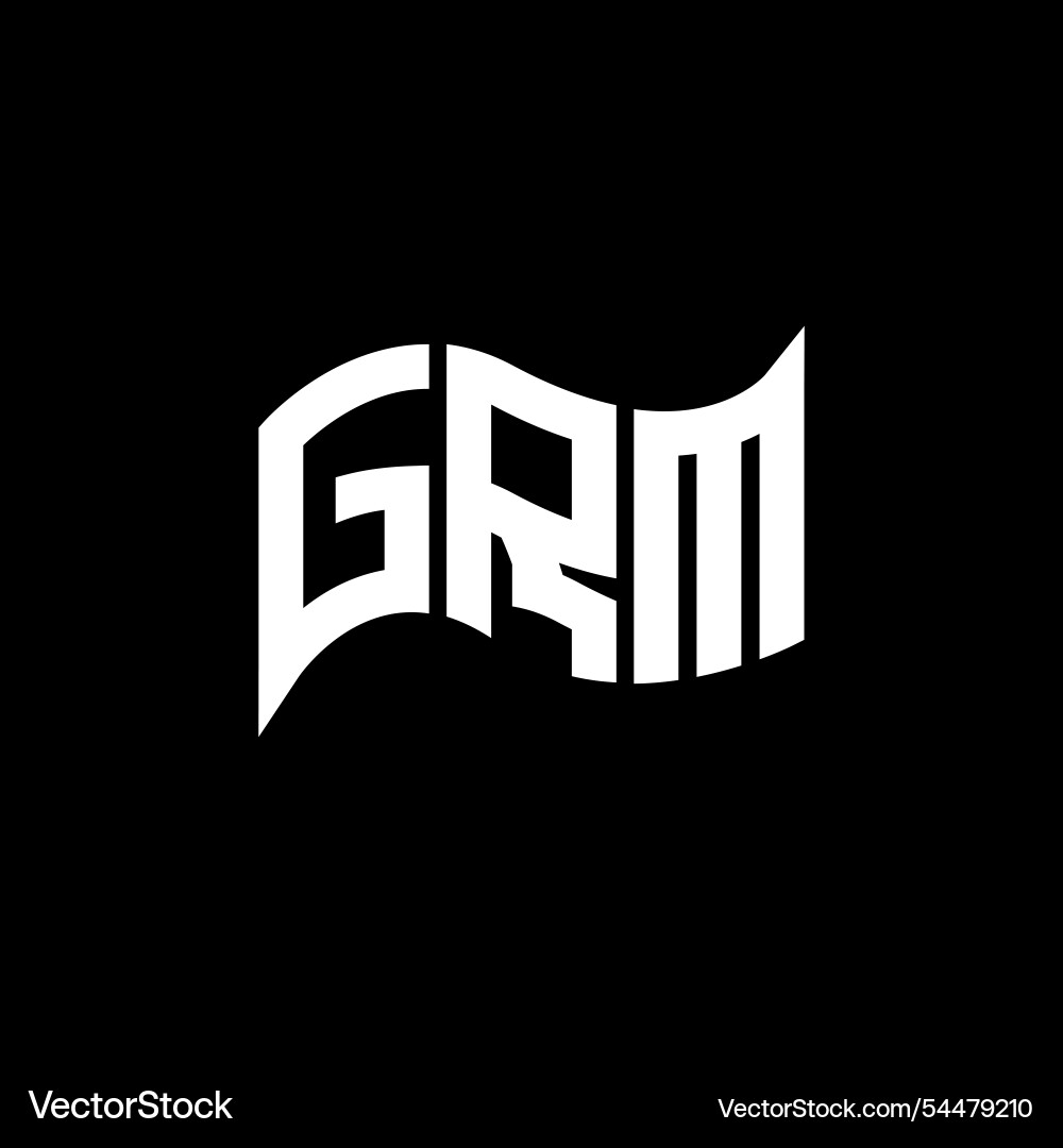 Grm logo design simple and modern Royalty Free Vector Image