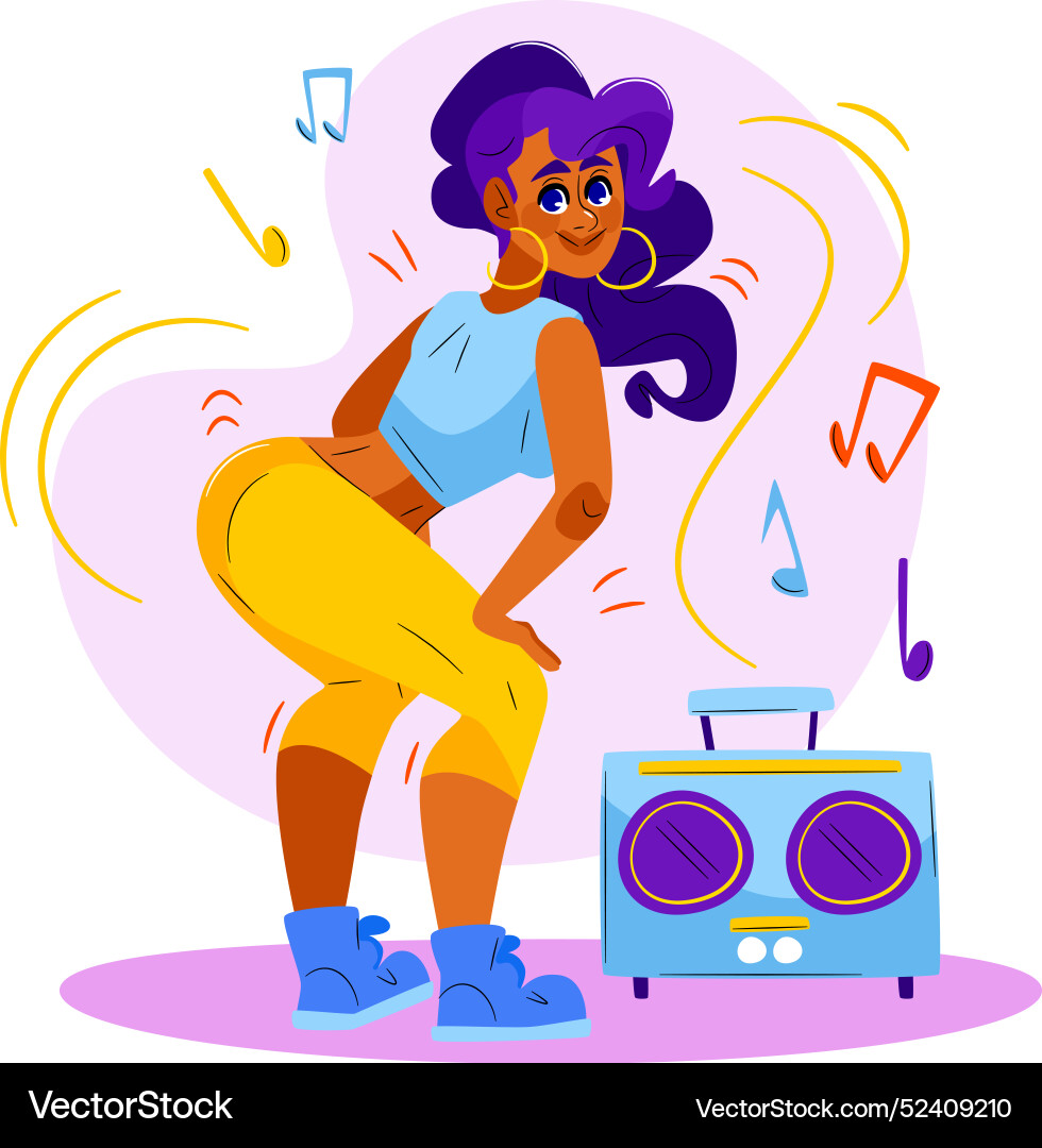Hand drawn twerk Royalty Free Vector Image - VectorStock