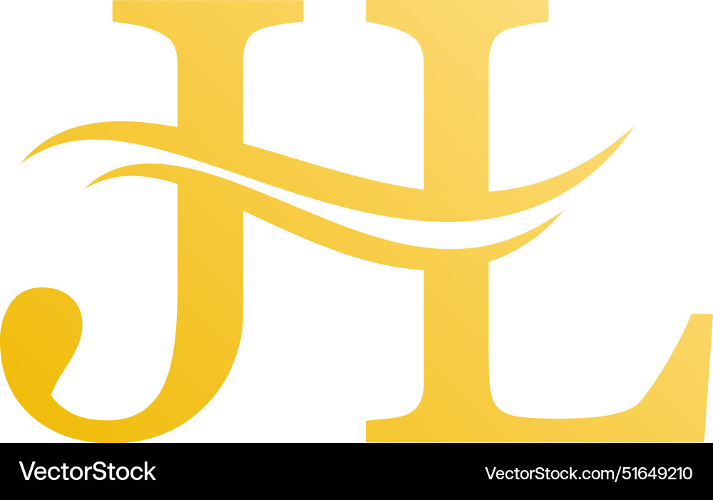 Jl logo design h logo lj logo template Royalty Free Vector