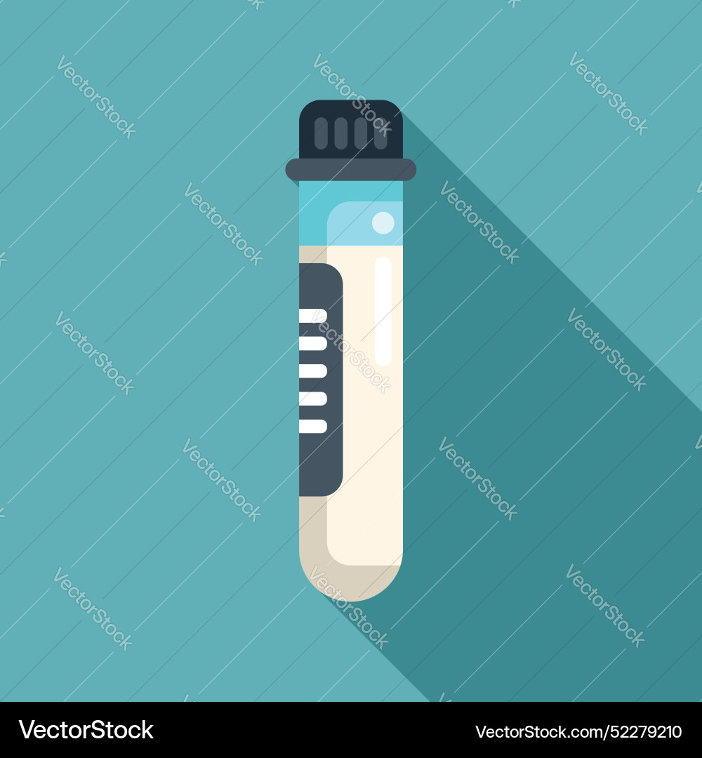 Medical test tube containing sample for scientific