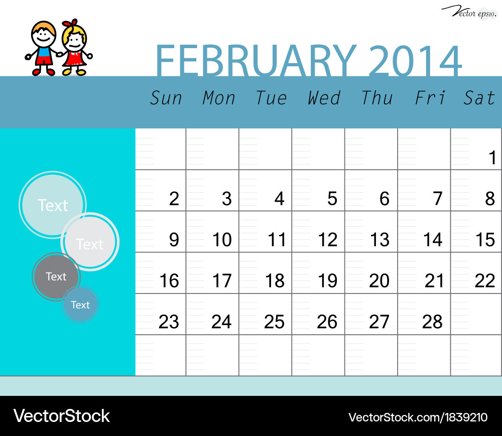 Editable February Calendar 2014 4+ Thousand February 2014 Calendar