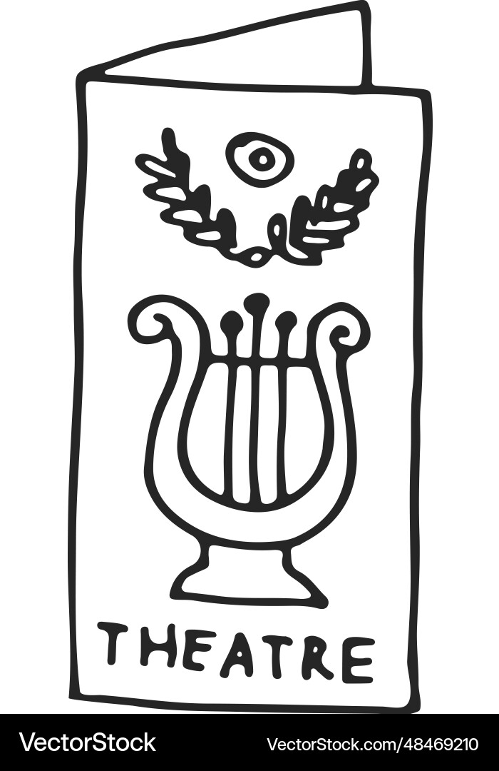 Theatre program icon show performance booklet Vector Image