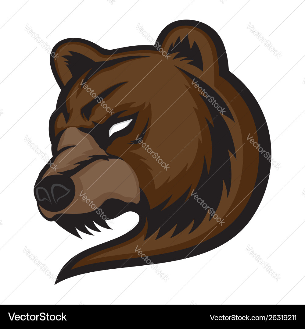 Angry bear sign Royalty Free Vector Image - VectorStock