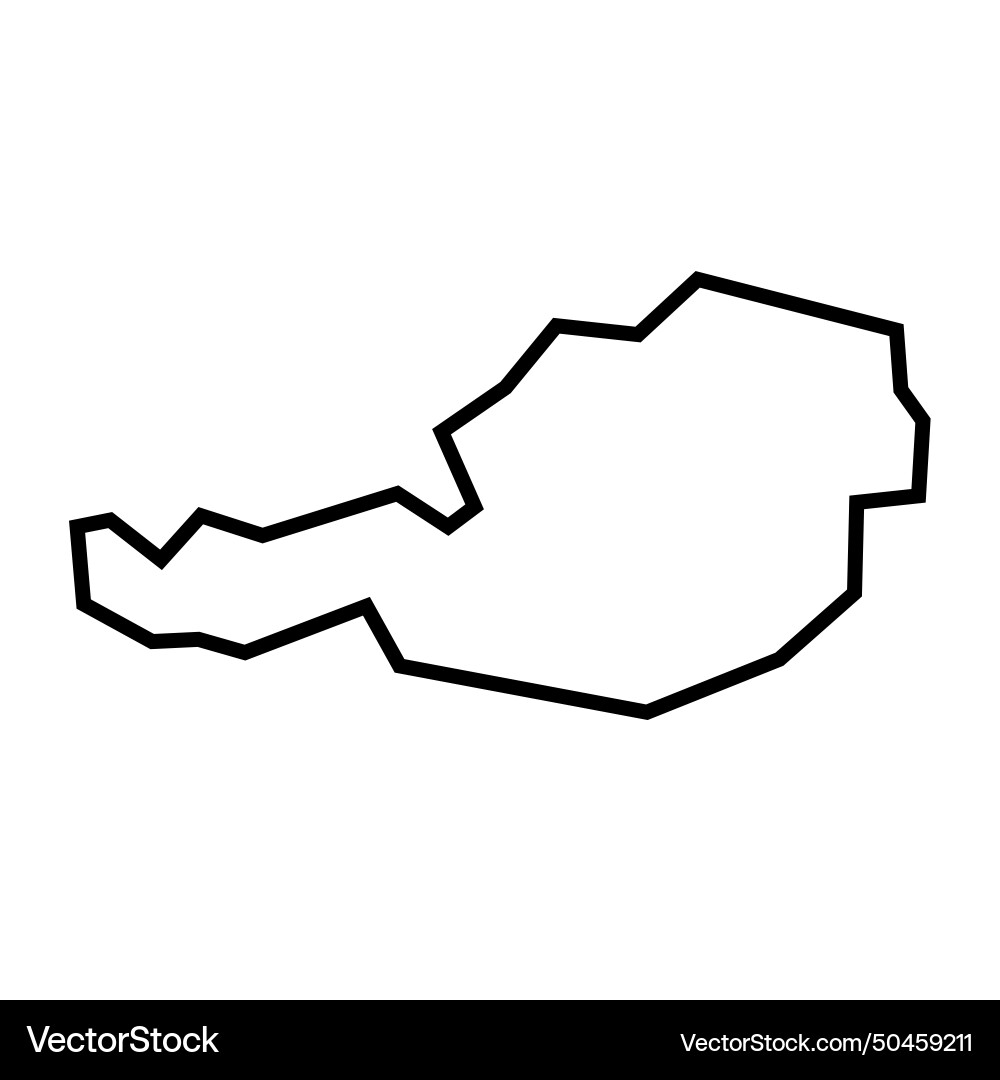 Austria country map thick outline icon Royalty Free Vector