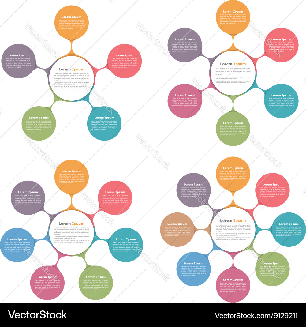 Circle diagrams set Royalty Free Vector Image - VectorStock