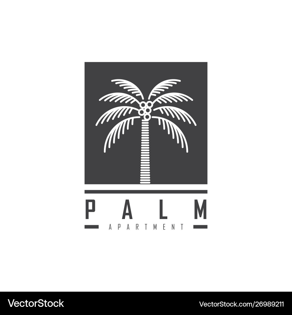 Coconut tree logo design Royalty Free Vector Image