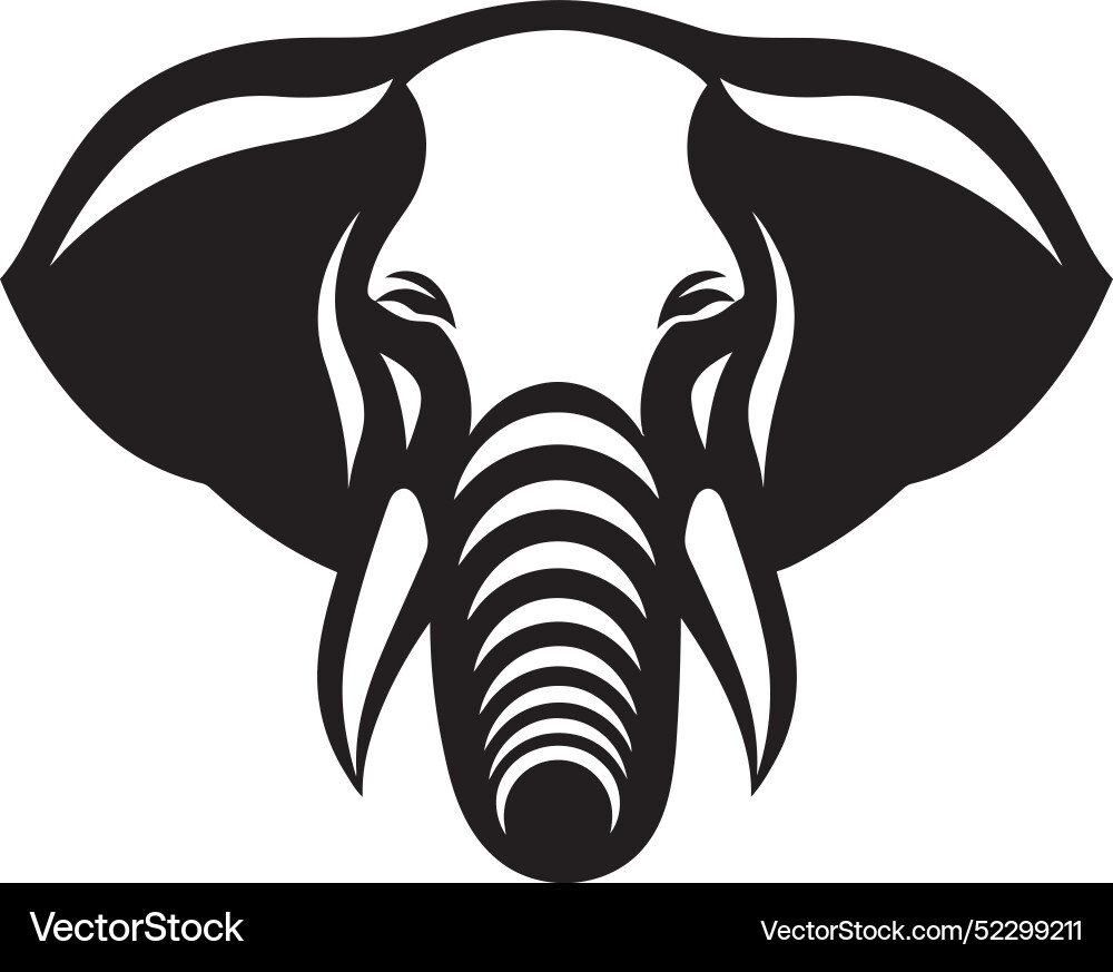 Contemporary black elephant Royalty Free Vector Image