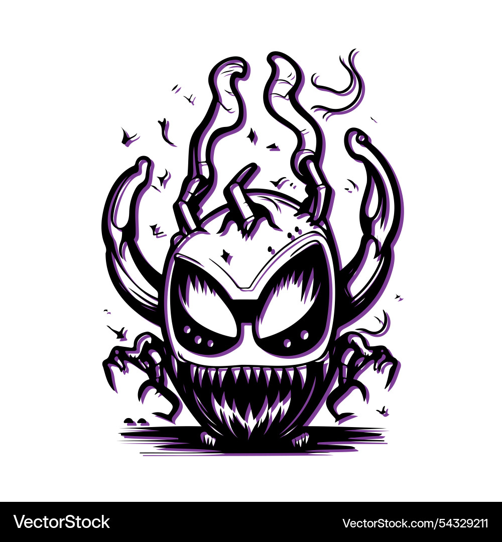 Cute venom cartoon character concept Royalty Free Vector