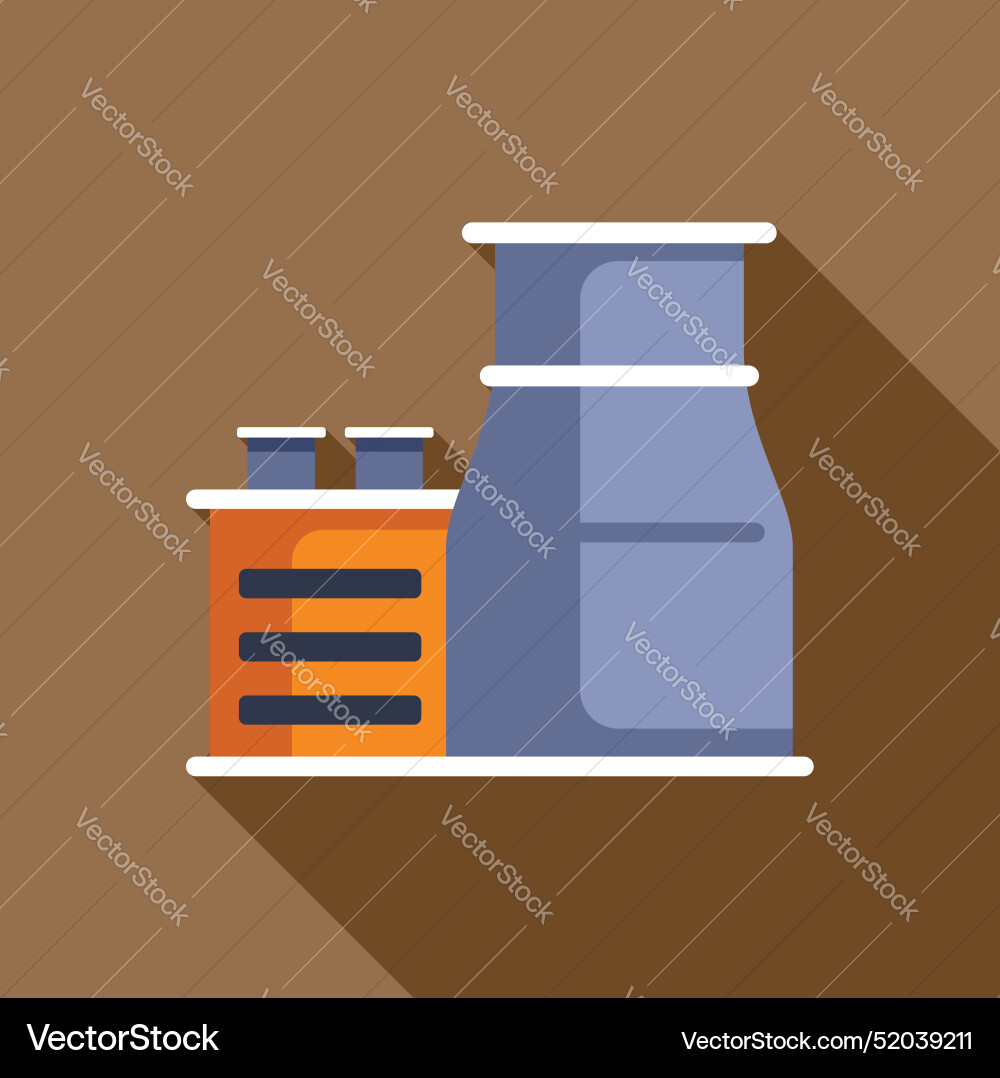 Nuclear power plant is generating electricity Vector Image