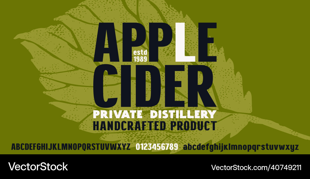 Sans serif font in classic style Royalty Free Vector Image