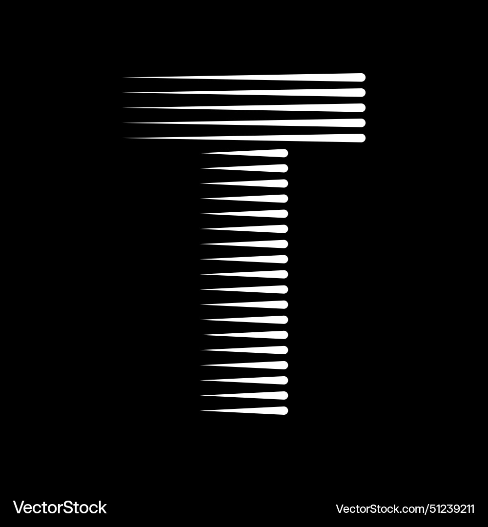 T letter lines logo icon Royalty Free Vector Image