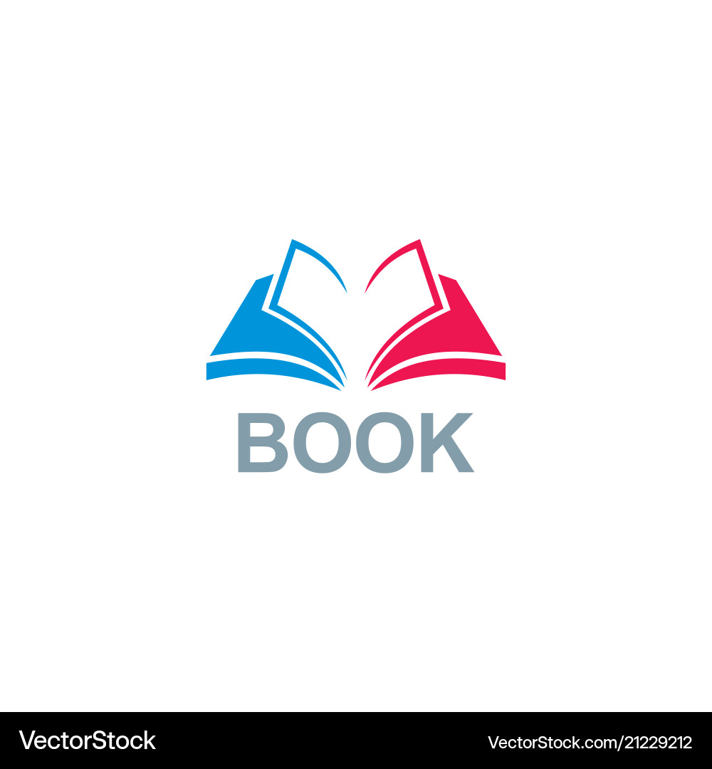 Book knowledge logo Royalty Free Vector Image - VectorStock